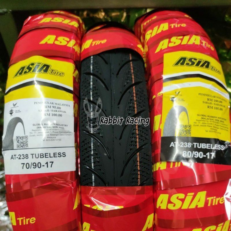 Tyre Asia 70/90/17 Tubeless At-238 ( Diamond ) | Shopee Malaysia
