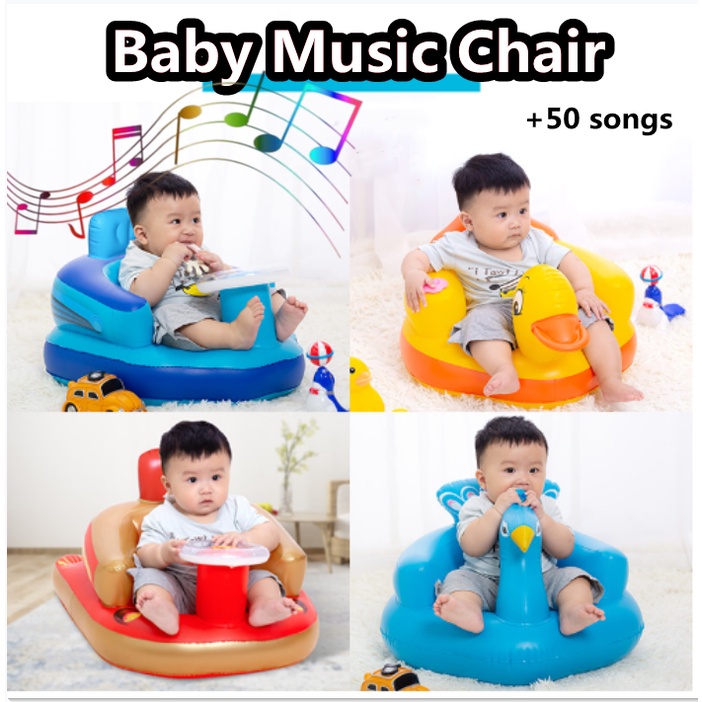【Music Style】kerusi baby inflatable Sofa Baby Chair Child Dining Chair ...