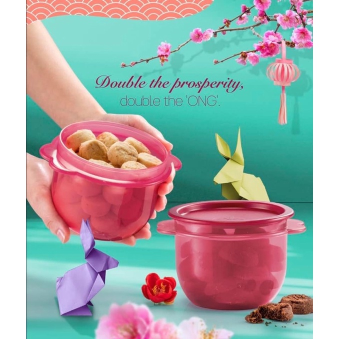 Tupperware -Sweet Spring Cookie Gift Set(one touch bowl only) | Shopee ...