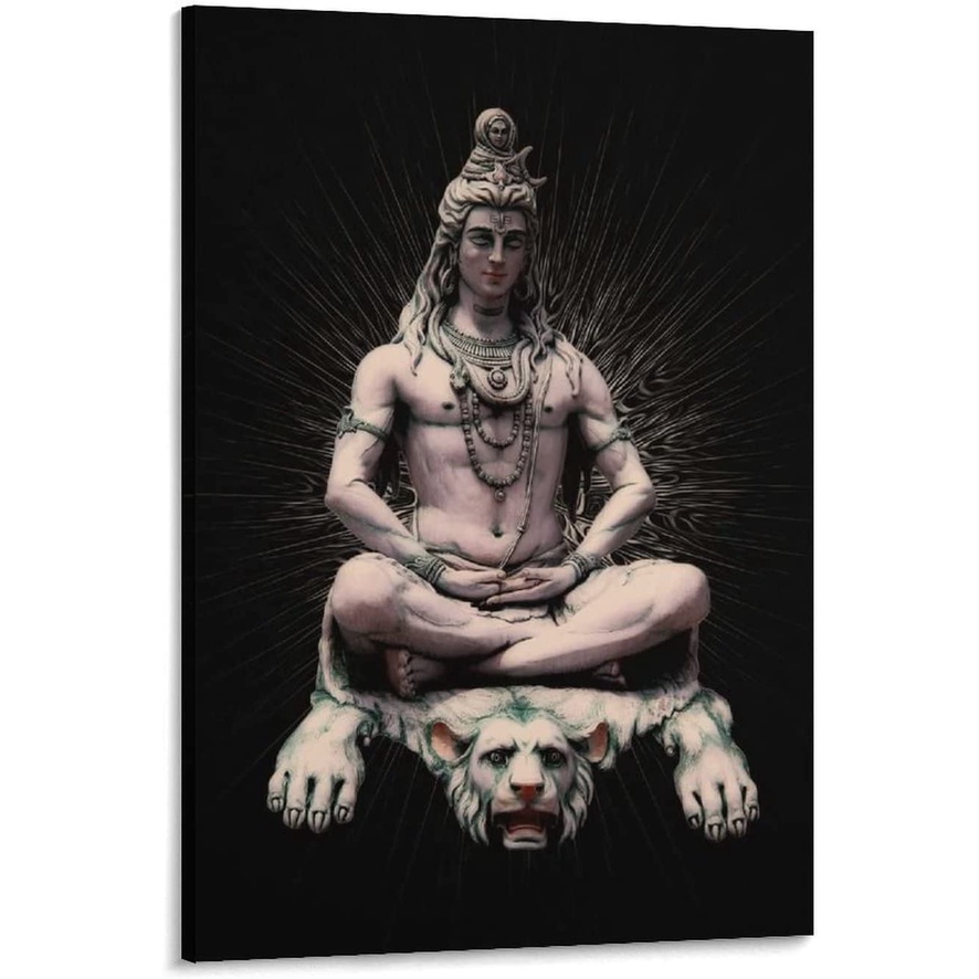 Painting Abstract Art Poster Shiva Hinduism Postercanvas Painting ...