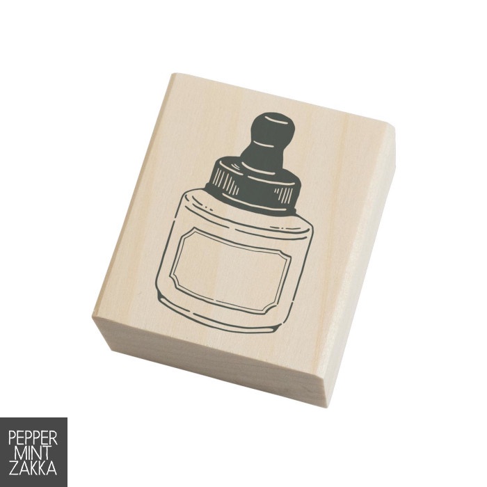 Ink no Aibou / Dropper Ink Wooden Stamp 1pcs インクのあいぼう / スポイトインク ...