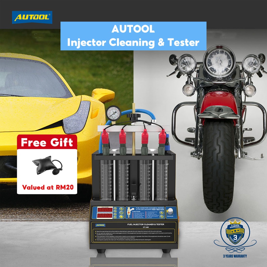 [Ready in KL] AUTOOL CT160 Engine Injector Tetster Injector Cleaner vios proton Ultrasonic ...