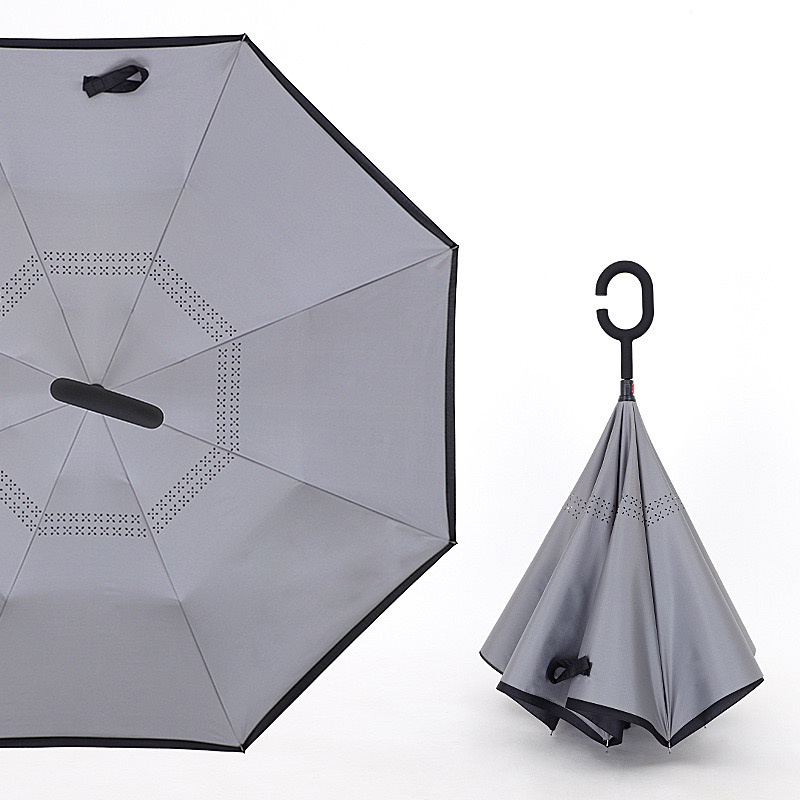 Inverted Reverse Double Layer Umbrella with C-Hook C Handle Outdoor ...