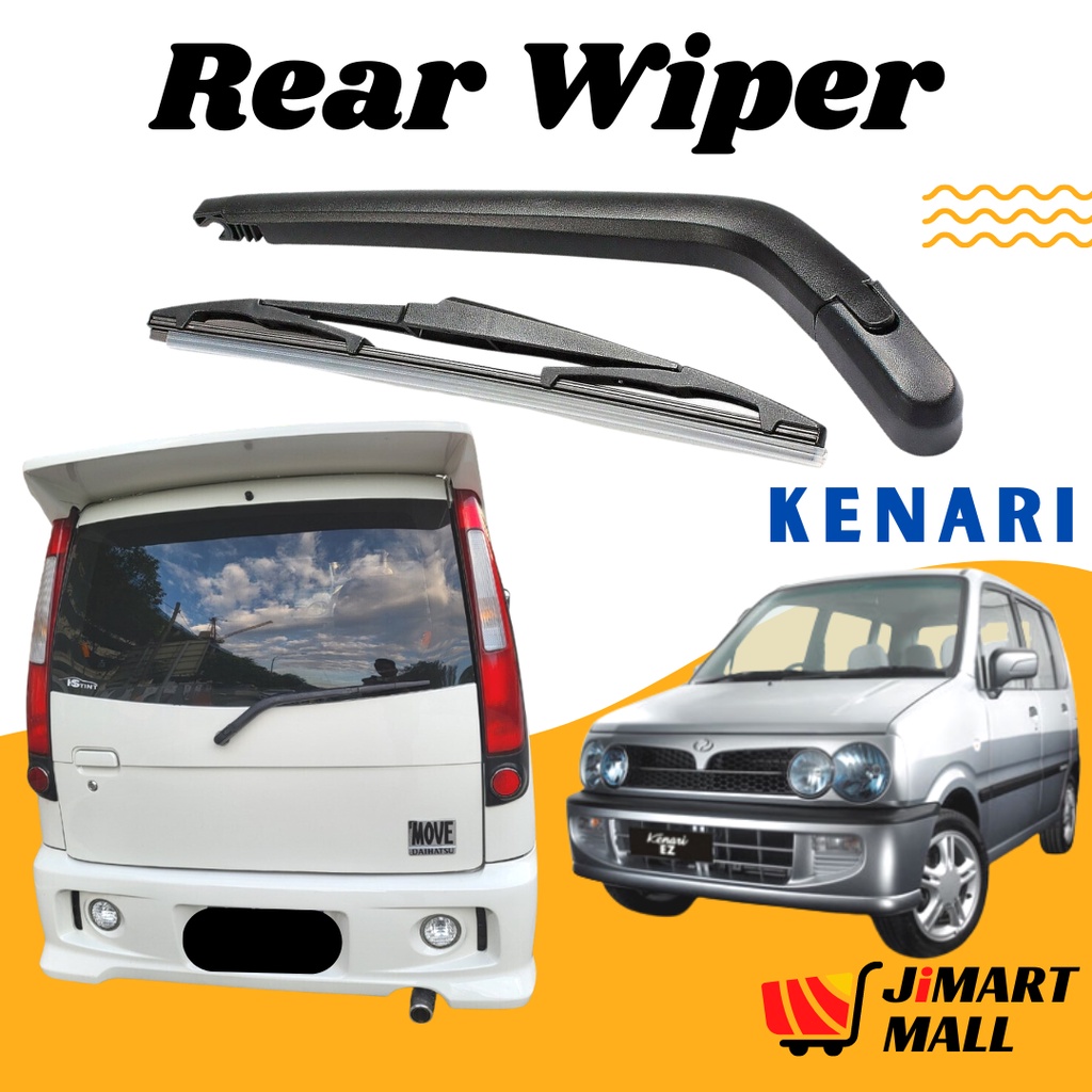 PERODUA KENARI REAR WIPER Full Set Arm Hanger Car Back Wiper Belakang ...