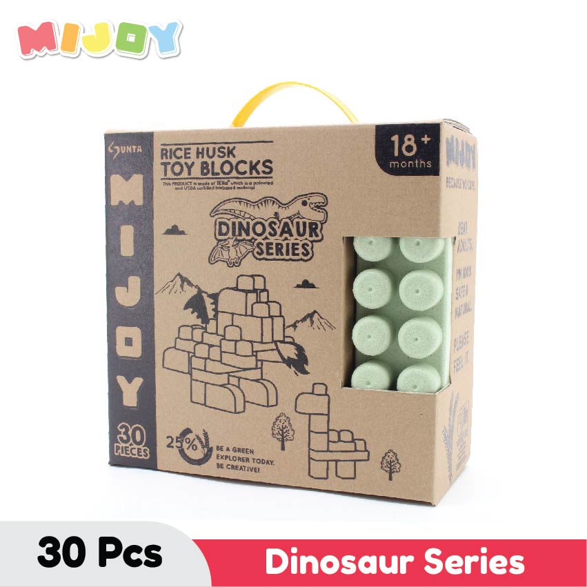 Mijoy Dinosaur Series Rice Husk Toy Blocks | Shopee Malaysia
