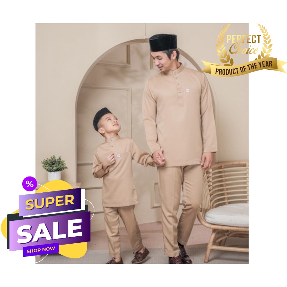 BAJU MELAYU SEDONDON | SET AYAH DAN ANAK | BAJU MELAYU SLIMFIT | BAJU ...
