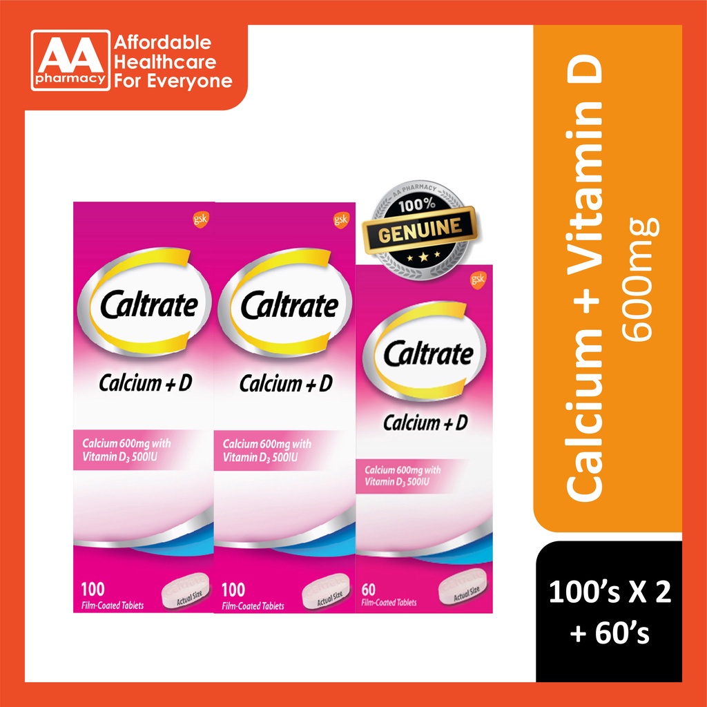 Caltrate 600D Calcium + Vitamin D (2X100S+60S) | Shopee Malaysia