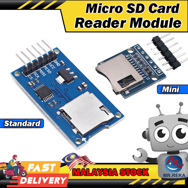 ⚡️ Micro Sd Card Module Adapter Reader Spi Icsp Interface Standard And Mini Size Shopee Malaysia