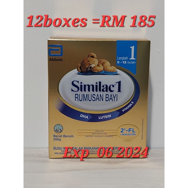 Similac Step 1 200g x 12boxes Exp 06 2024 | Shopee Malaysia