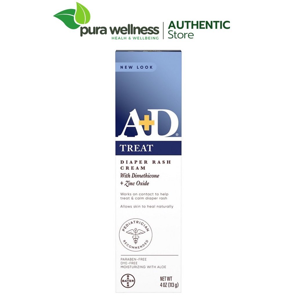 A+d Zinc Oxide Diaper Rash Treatment Cream - Anti-Diaper Cream, reduces ...
