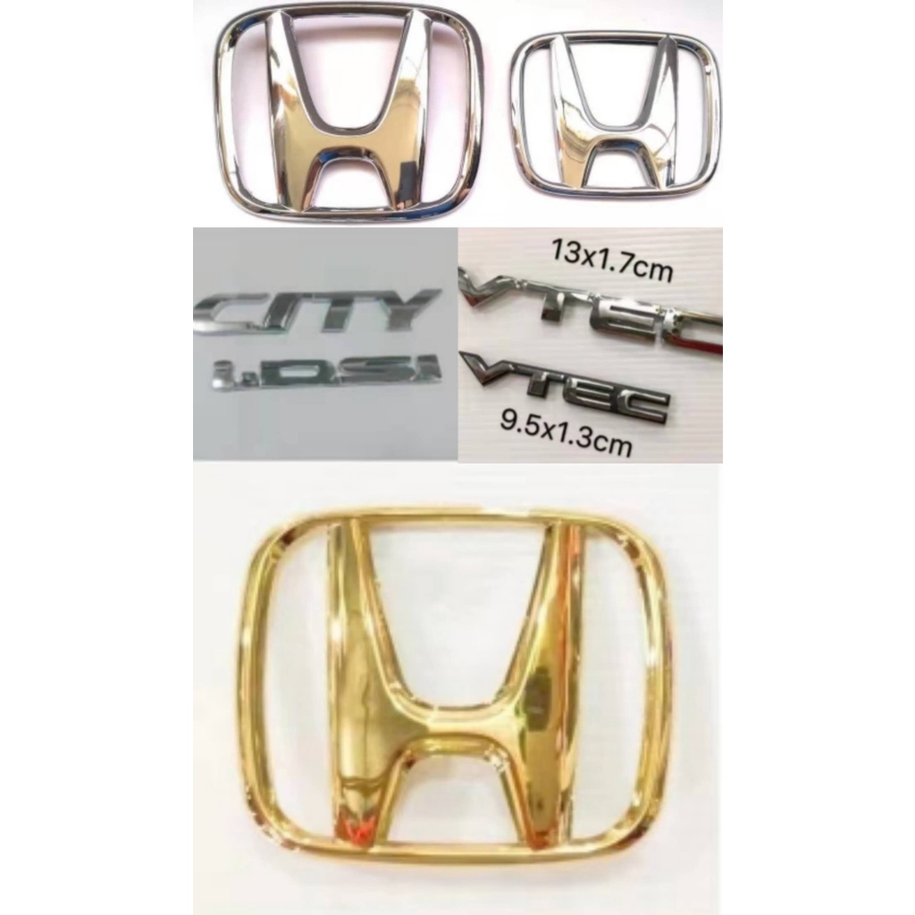 HONDA CITY gd8 2003 2006 2008 iDSI VTEC Chrome Gold Emblems Logo ...