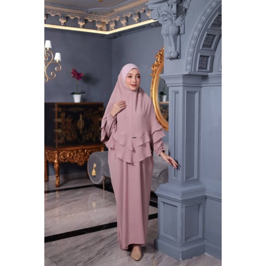 Set Khimar Labuh Dan Jubah Longgar Yang Ironless Dan Sejuk Menjadi ...