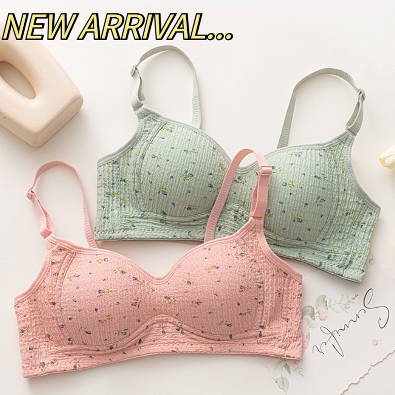 Small flowers Japanese bra for girls with large chest and small chest ...