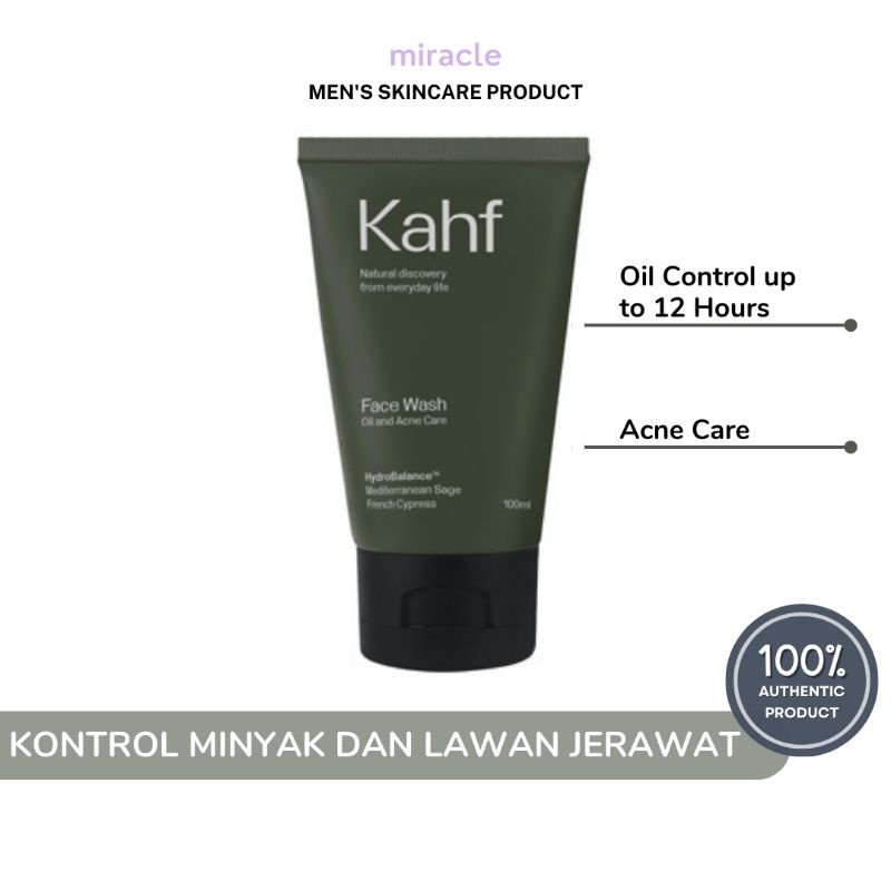 Kahf Oil and Acne Care Face Wash 100 ml - Men's Facial Cleansing Soap ...