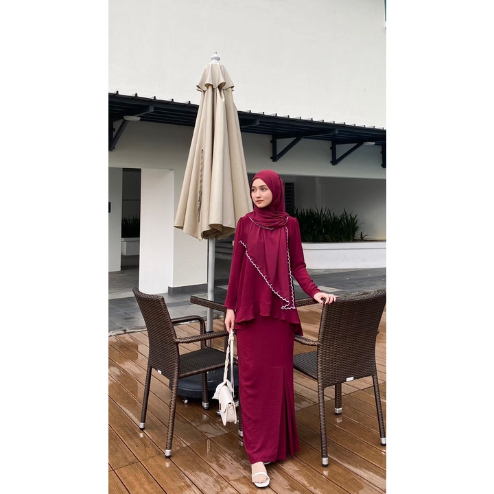 SALE Rayyan Haya' Stella Ruffle Kurung Ironless Long Sleeve Comfy ...