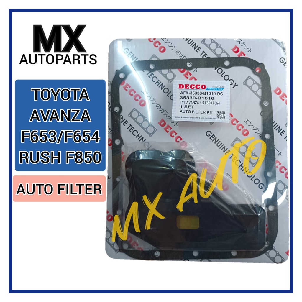 AUTO FILTER TOYOTA AVANZA F653 F654 NEW RUSH F850 NEW GEAR BOX FILTER ...