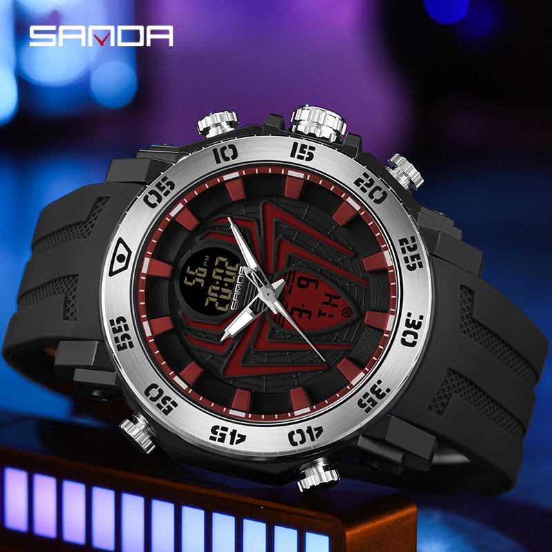 Sanda Original Multi-Display Spider Dial Quartz Movement Luxury Casual ...