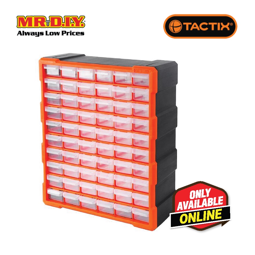 TACTIX 60-Drawers Storage Bin | Shopee Malaysia