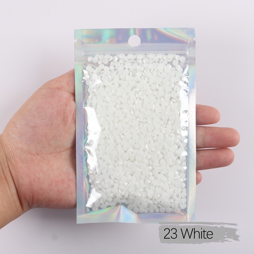 Chalk White Black Crystal AB Resin Rhinestones // Jelly Rhinestones ...