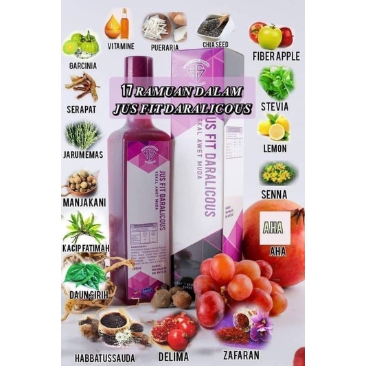 JUS FIT DARALICIOUS(NEW PACKAGING) | Shopee Malaysia