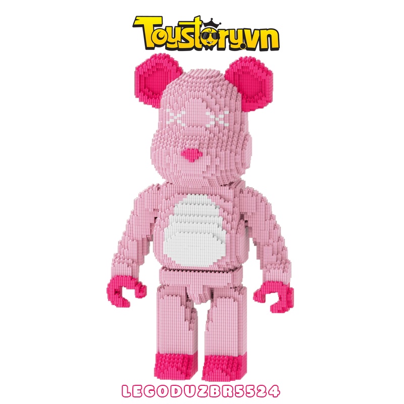 Nano Block Bearbrick 52cm Pink Bear Large Size Full Box with Hammer ...