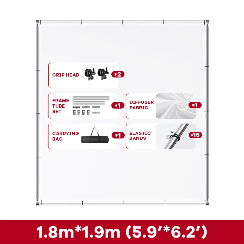 Detachable Diffuser Panel Portable Overhead Diffusion Butterfly Screen ...