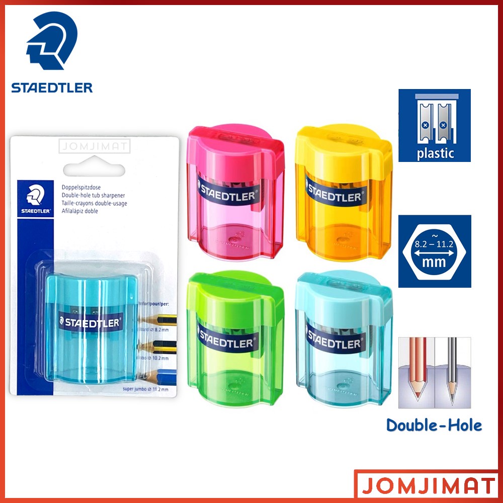 Staedtler Double-hole Container Tub Sharpener 513 006 BK (Card Packing ...