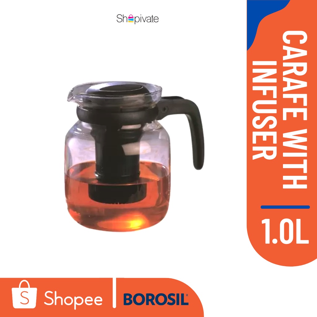 Borosil Glassware CARAFE with INFUSER 1L | Shopee Malaysia
