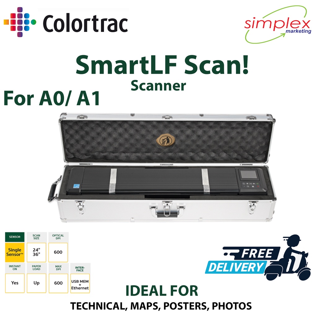 Large Format Scanner A0 / A1 / A2 Size - ColorTrac SmartLF Scanner ...