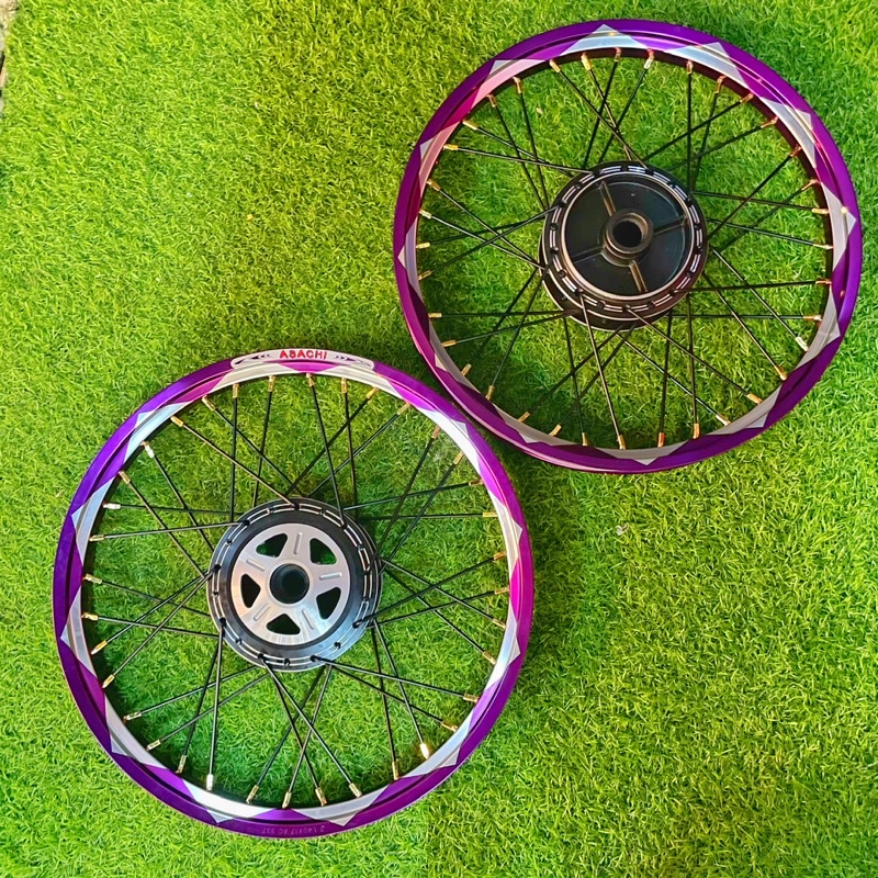 SET RIM ALLOY PYRAMID PURPLE + LIDI HITAM + HUB CNC THAI PNP EX5 DREAM ...