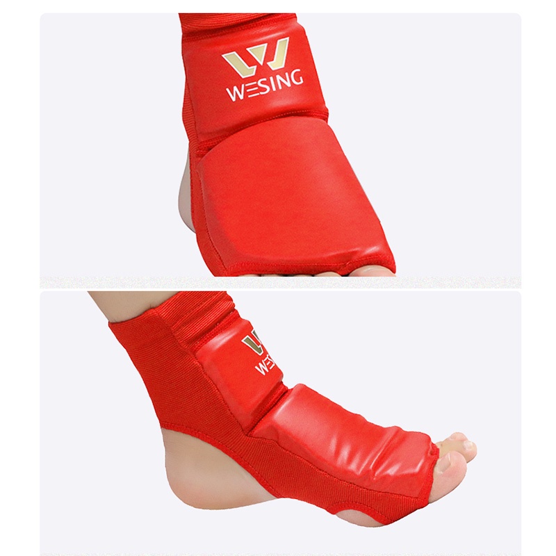 PU Leather MMA Boxing Muay Thai Foot Insteps Guards Feet Protector ...