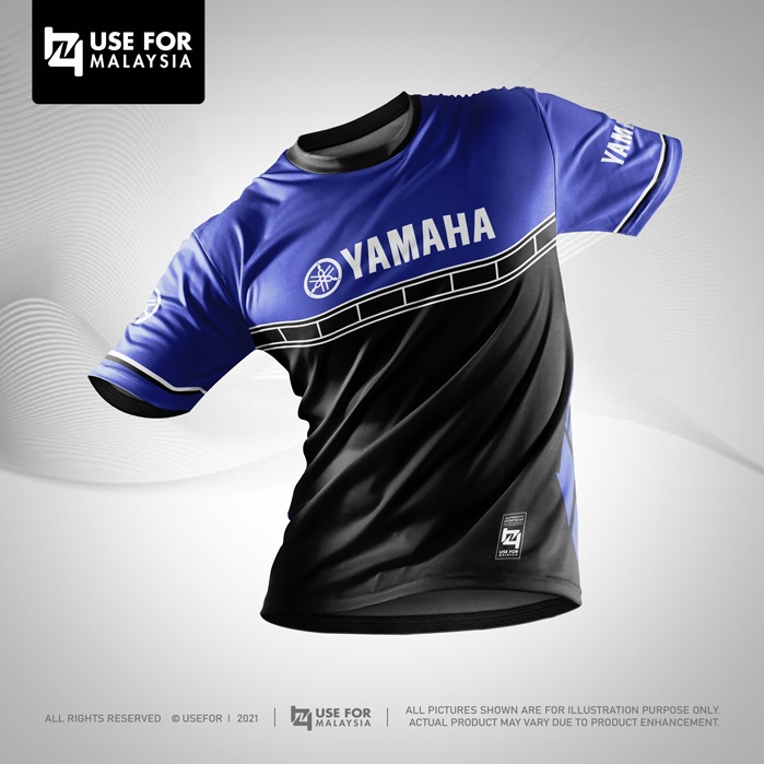 for malaysia use - yamaha retro sublimation shirt biru / baju motor ...