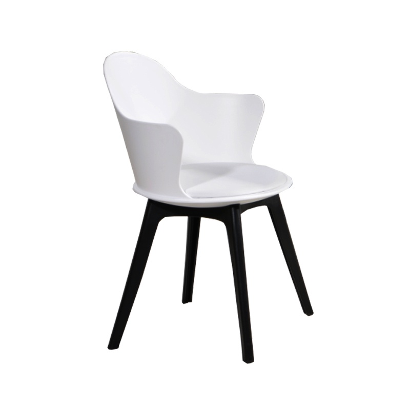 Tekkashop FDDC0447GY Modern Polypropylene PP Shell With PU Cushion Seat ...