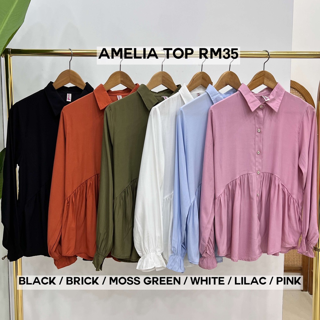 Amelia Top Ready Stock | Shopee Malaysia