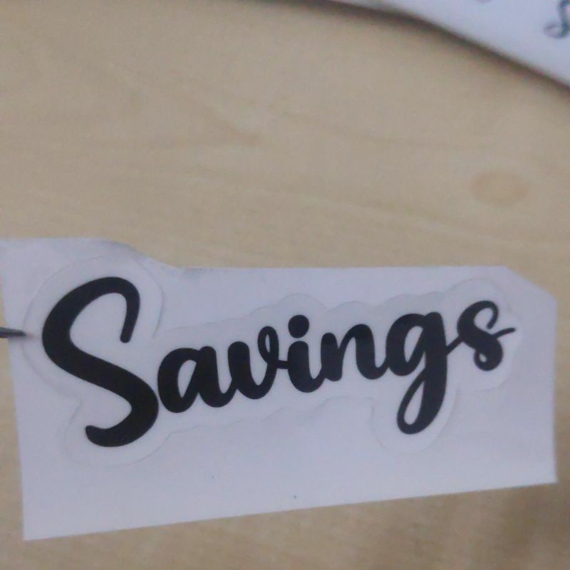 Label Expenses Sticker For Ziplock Cash Planner Transparent Black ...