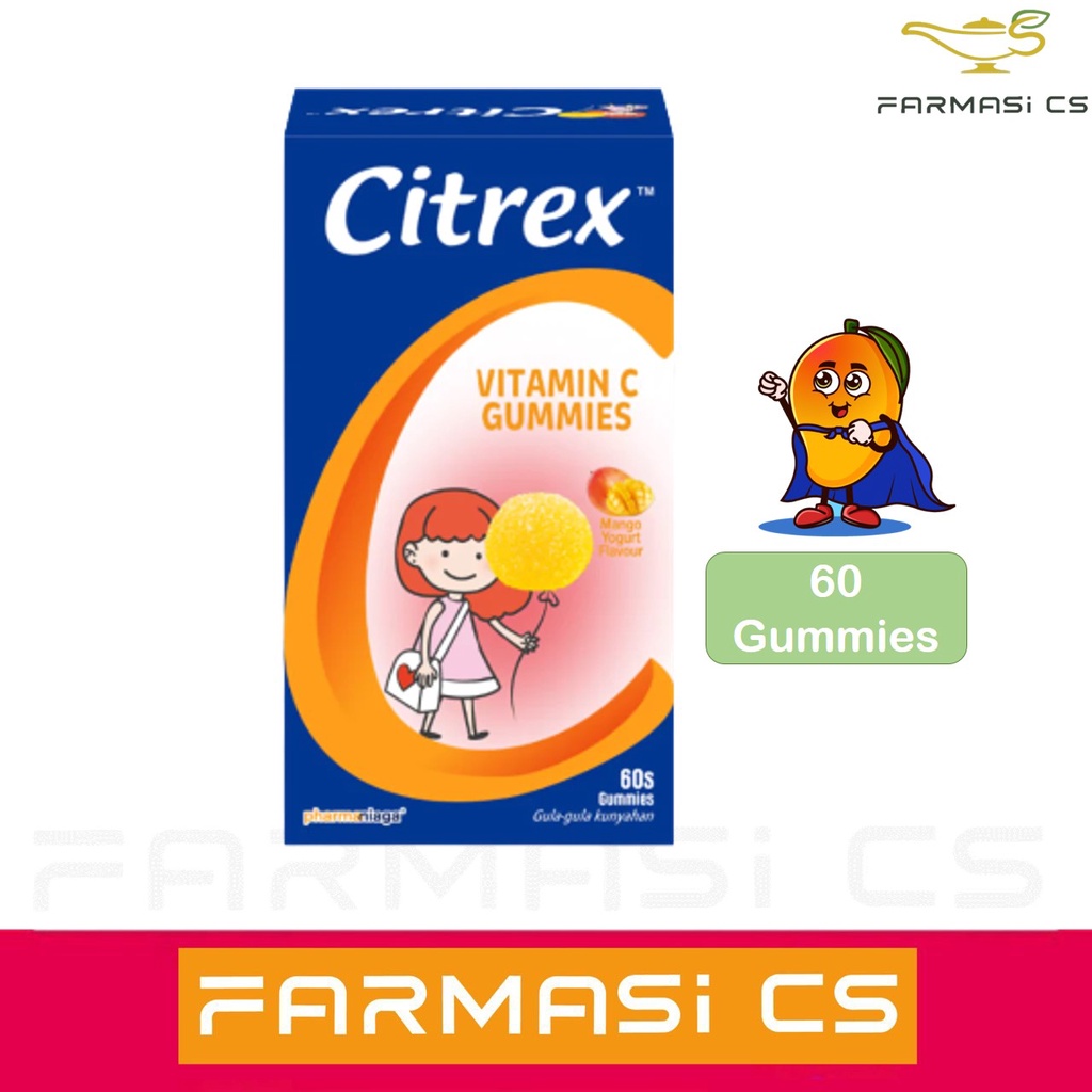 Citrex Vitamin C Gummies Mango Yogurt Flavour 60 Gummies EXP:09/2024 ...