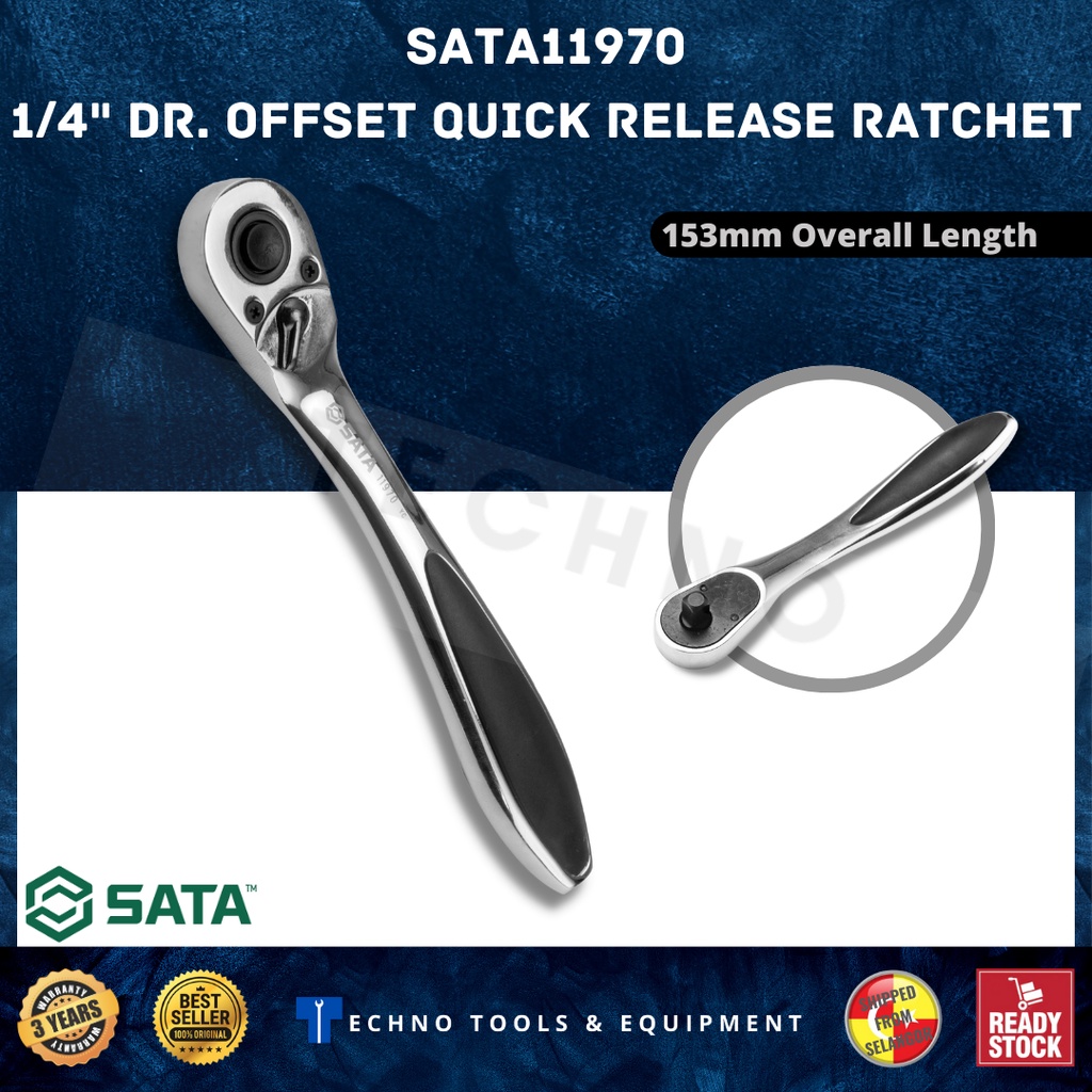 SATA 11901 11905 11906 11970 SATA 1/4" DRIVE RATCHET HANDLE 143MM - New ...