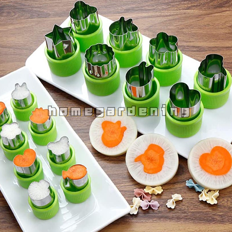 Stainless Steel Vegetable Cutter Shapes Set for Kids DIY Mini Cookies ...