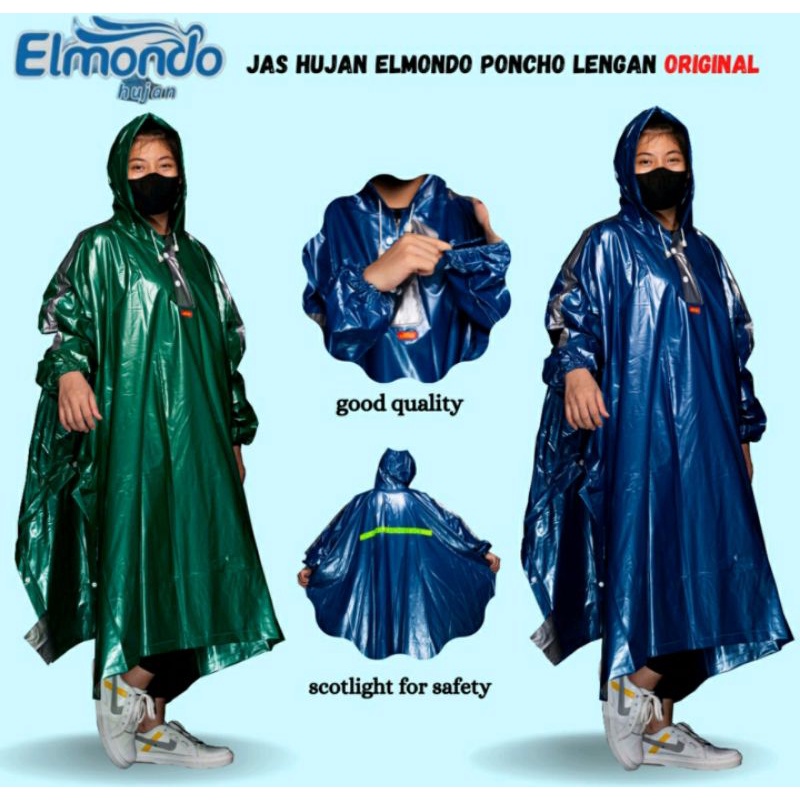 Elmondo 703 FUNTASTIC/jumbo Big Size Sleeve Poncho Raincoat/Sleeve ...