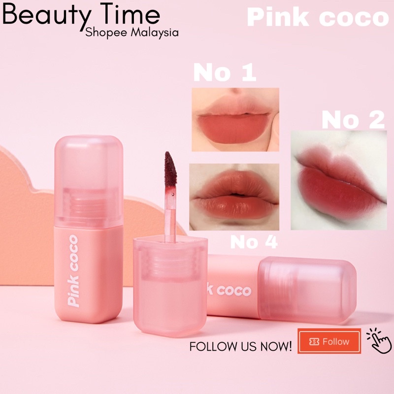 IN STOCK NEW PINK COCO Creamy Peach Clay Light Lip Glaze Matte Velvet ...