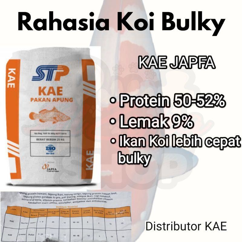 (1Kg) Repack Koi Fish Feed KAE STP JAPFA Protein 50%-52% | Shopee Malaysia