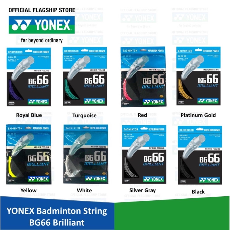 YONEX BG66 BRILLIANT STRING 100% ORIGINAL SUNRISE | Shopee Malaysia