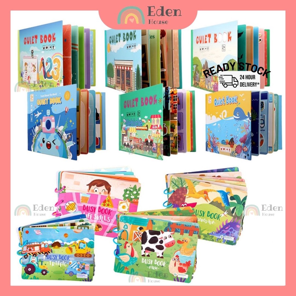 Quiet Book Busy Books With Velcro Montessori Early Learning Educational ...