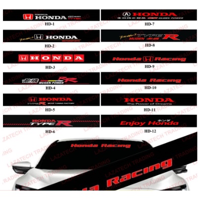 HONDA CAR STICKER / CUSTOM CUT NEON LIGHT STICKER (HAND MADE) | Shopee ...