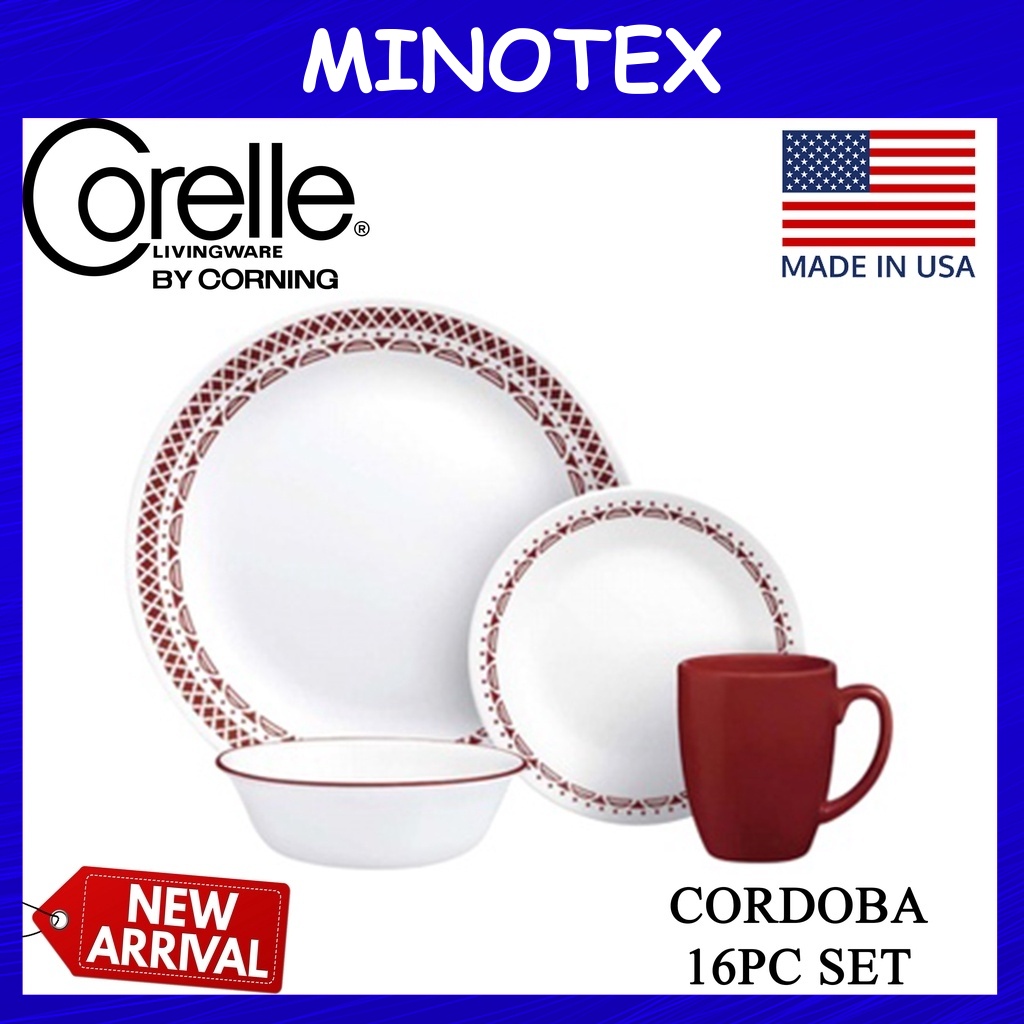 Corelle 16pc Cordoba Dinnerware Set Livingware Dinner Serve Set ...