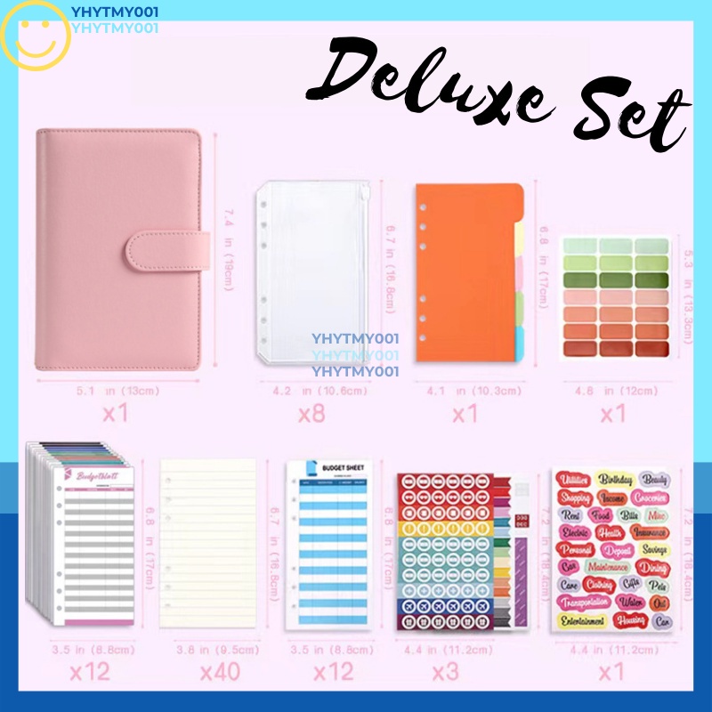 READY!! Cash Planner A6 Macaron Binder Cover Loose Leaf Ring Planner ...