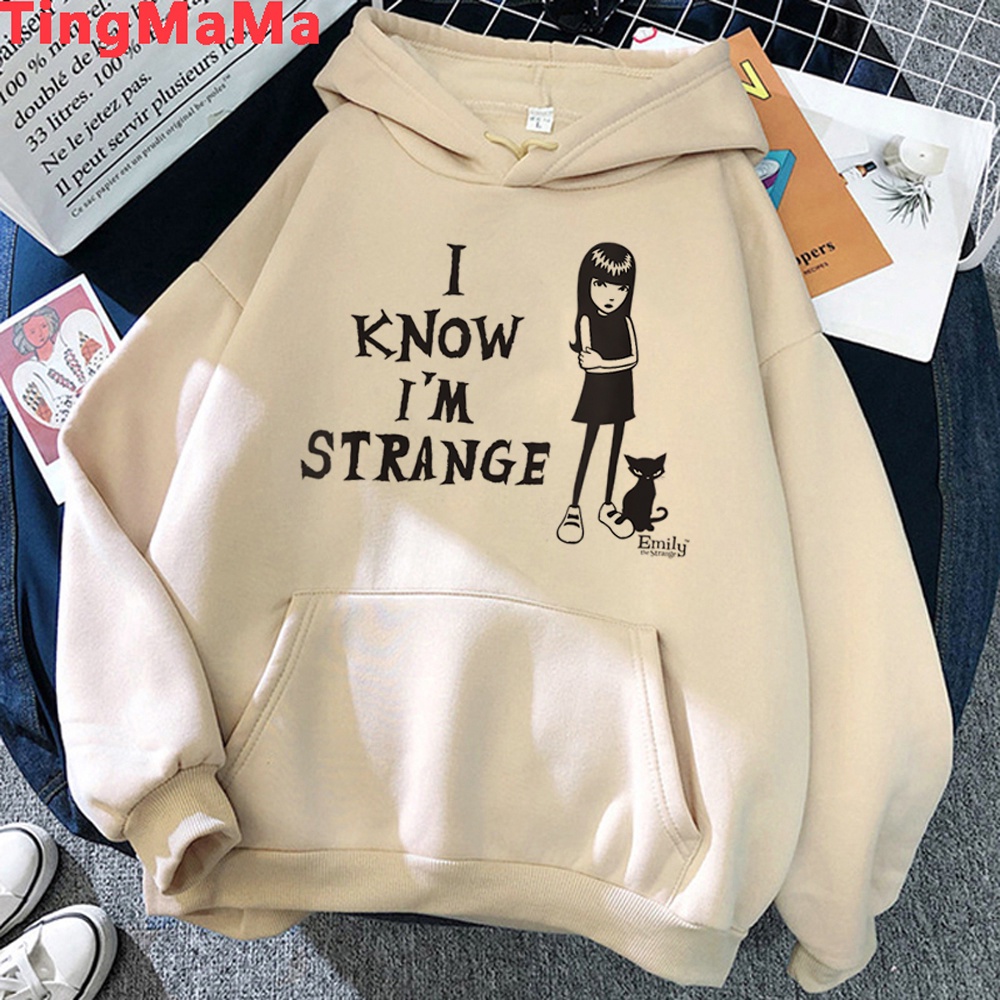 emily the strange hoodies men Fleece Kawaii Hood clothes man harajuku ...