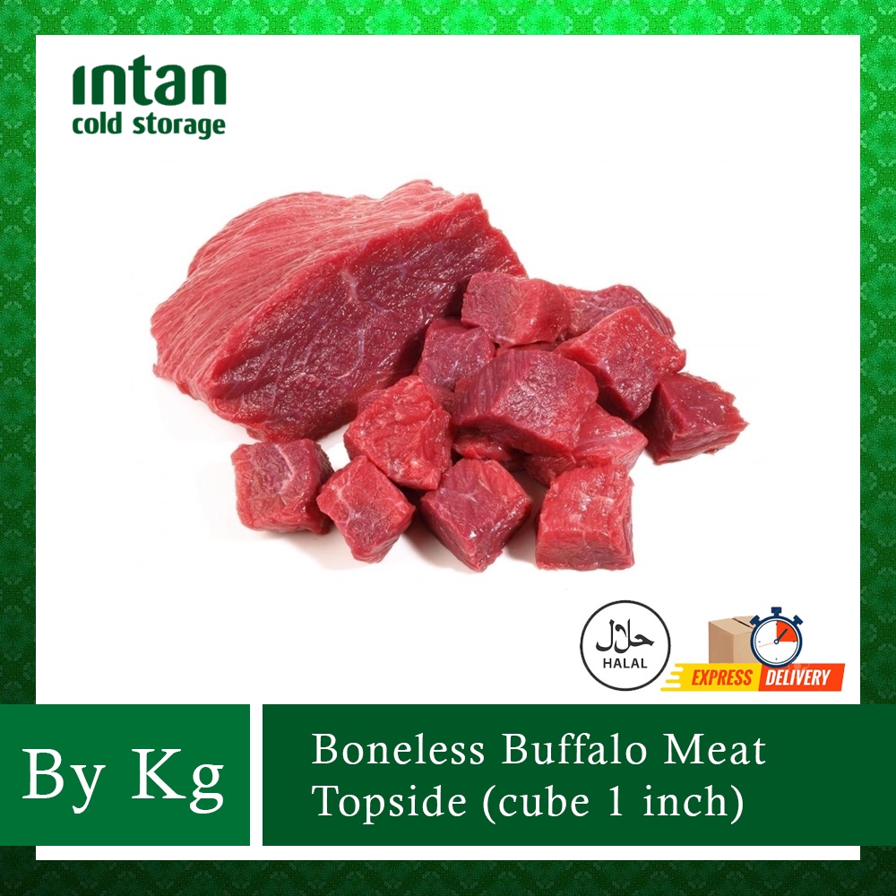 Boneless Buffalo Meat - Topside (cube 1 inch) | Shopee Malaysia