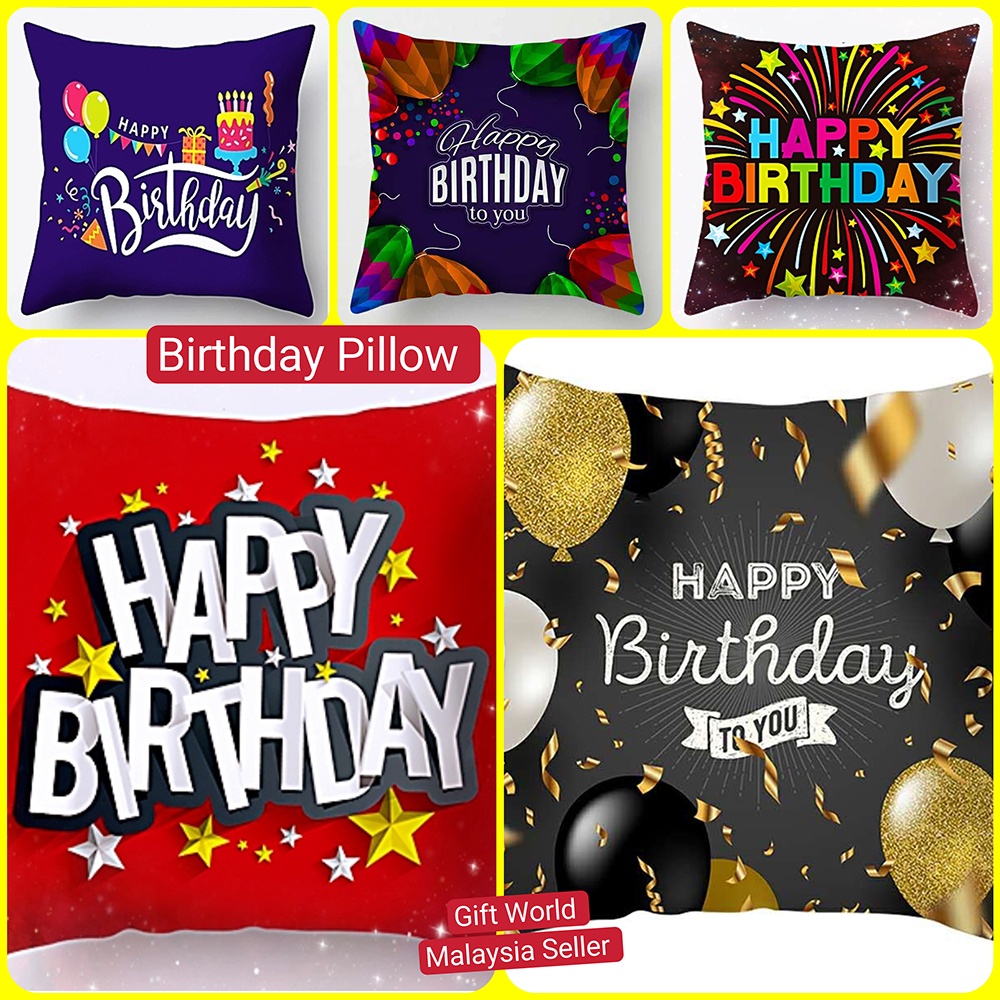 BIRTHDAY / Hadiah Pillow Birthday Super Soft Pillow Double-Sided ...