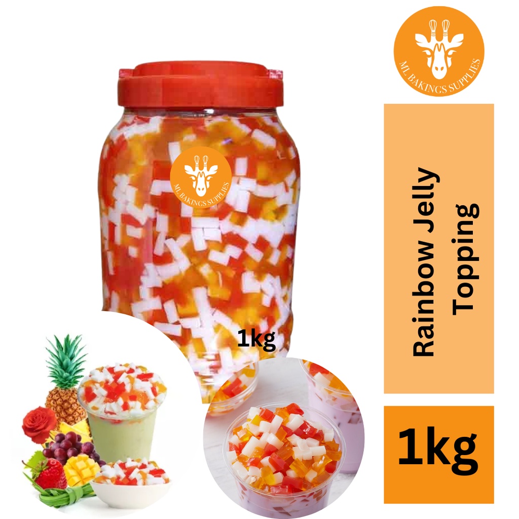 [READY STOCK] RAINBOW JELLY TOPPING 1KG_ Repacked | Shopee Malaysia